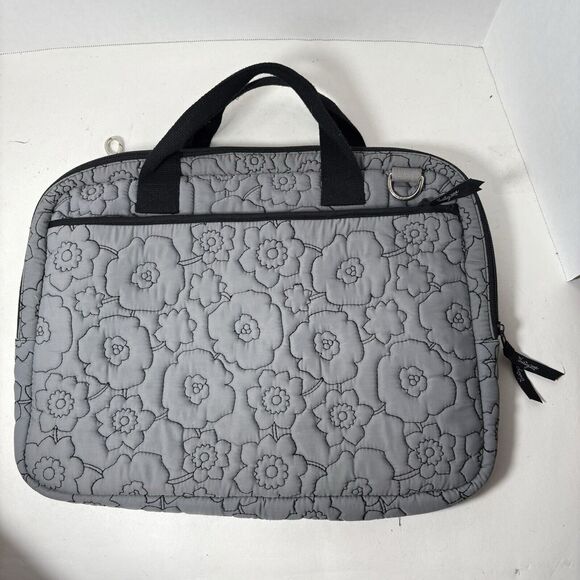 thirty-one | Bags | Thirtyone Laptop Messenger Bag Gray Quilted Poppy ...